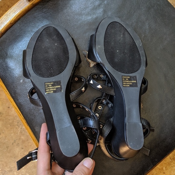 comfortview | Shoes | Comfortview Studded Strappy Kitten Wedges | Poshmark